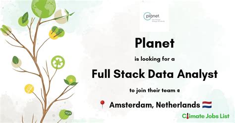 Planet Is Looking For A Full Stack Data Analyst 📍 Amsterdam