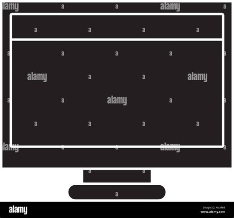 Contour Computer Technology With Screen And Webside Design Vector