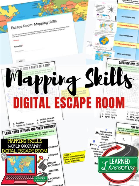 Mapping Skills Digital Escape Room Mapping Skills Breakout Room