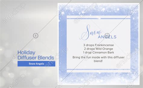 Holiday Diffuser Blends Snow Angels Diffuser Blend By Wōw Designs