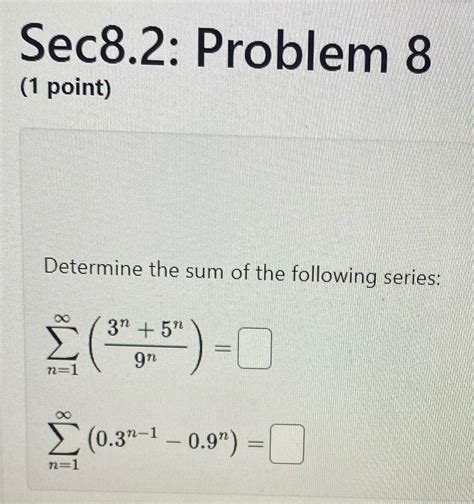 solved sec8 2 problem 8 1 ﻿point determine the sum of the