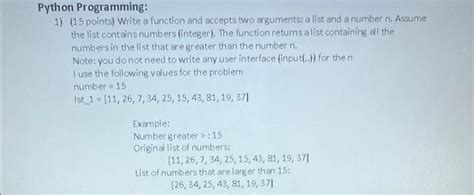 Solved Python Programming 1 15 Points Write A Function Chegg