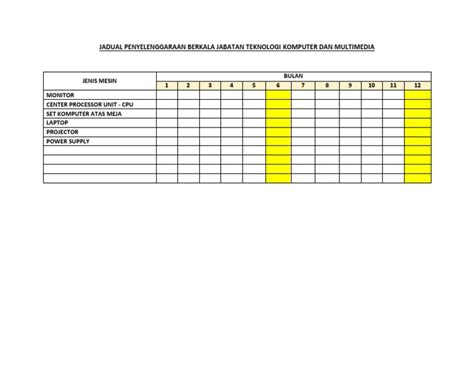 Jadual Penyelenggaraan Berkala Pdf