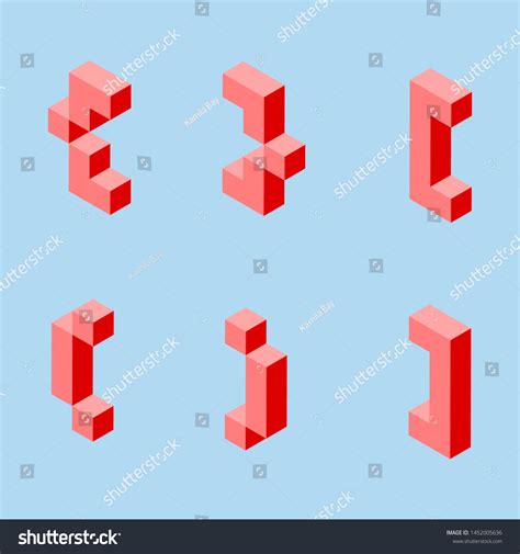 D Pixel Art Set Punctuation Stock Vector Royalty Free Shutterstock