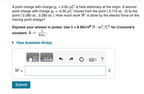 Solved A Point Charge With Charge Q1300μc Is Held