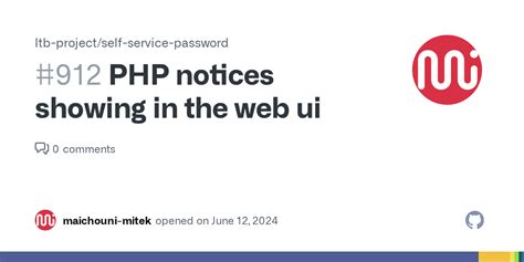 Php Notices Showing In The Web Ui · Issue 912 · Ltb Projectself