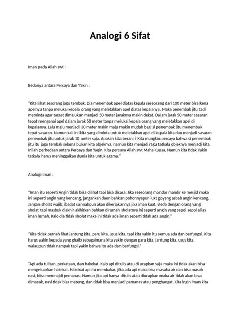 Analogi 6 Sifat Pdf