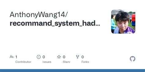 Github Anthonywang14recommandsystemhadoop