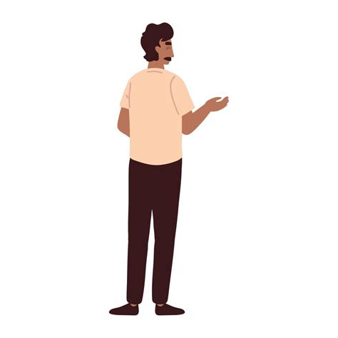 Man Standing Back View 11212961 Vector Art At Vecteezy