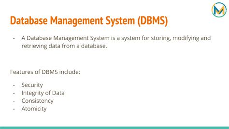 Introduction To Dbms Pptx Databases Computer Software And