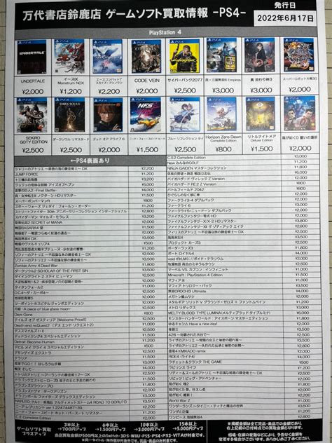 【鈴鹿店】 ゲーム 買取告知更新のお知らせです！ 万代書店 三重総合│三重県四日市・鈴鹿市、愛知県豊川市でリサイクルショップやゲーム