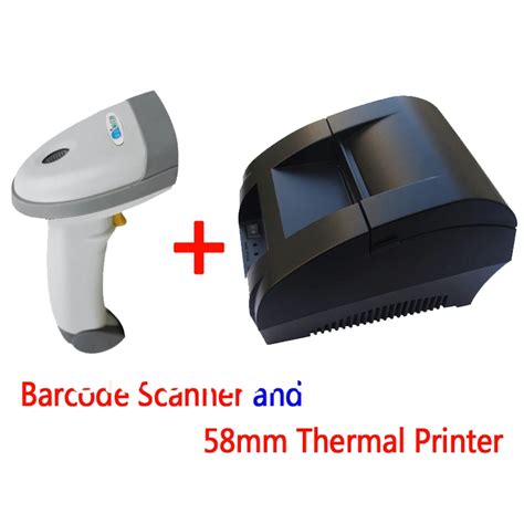 Freeshipping Barcode Scanner And Mm Thermal Printer Usb Mini Thermal Receipt Printer Ticket