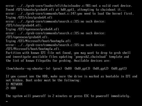 efi boot fails need to load kernel first support theforeman