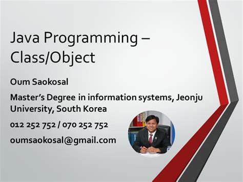 Java Oop Programming Language Part 3 Class And Object Pdf