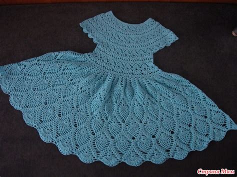 Платье для девочки крючок Вязание Страна Мам