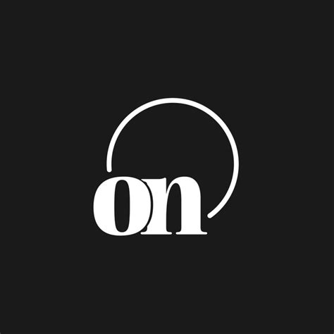 On Logo Initials Monogram With Circular Lines Minimalist And Clean