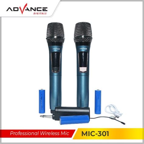 Advance Mic 301 Mic301 Double Digital Mic Wireless Microphone Metalic