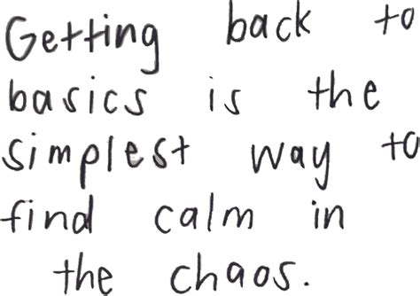 Back To Basics Quotes