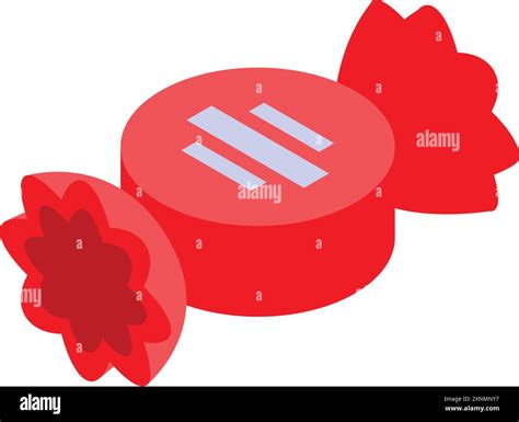 Red Round Candy In A Wrapper Lying On A White Background Stock Vector Image And Art Alamy