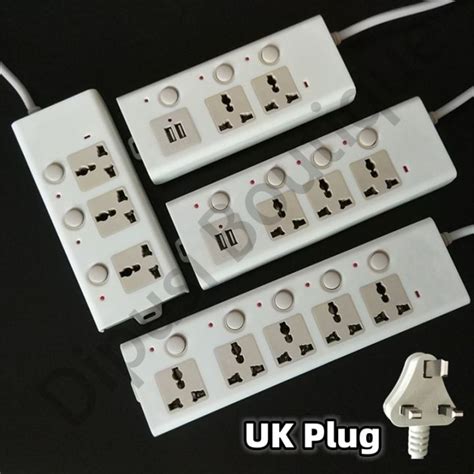 2 Way 3 4 5 Gang Extension Power Multiplug Socket 1 8 Meter Cable Cord British Standard Uk 3 Pin
