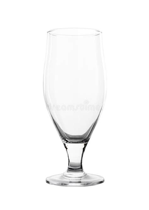 Empty Beer Glass Isolated On White Stock Image Image Of Realistic