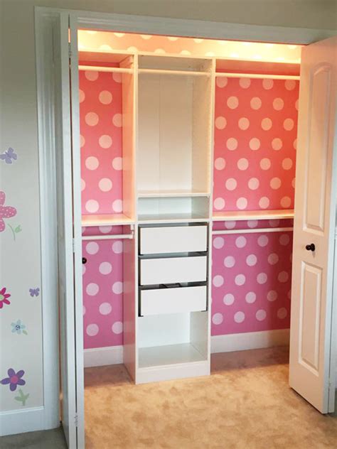 Polka Dot Allover Stenciled Closet Wardrobe New York By Janna