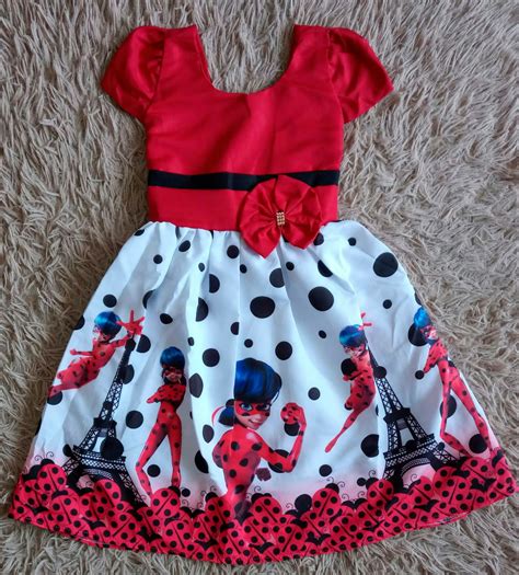 Vestido Temático Lady Bug ref Lady Bug C no Elo7 Luxo e Encanto