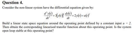 solved d ylt question 4 consider the non linear system