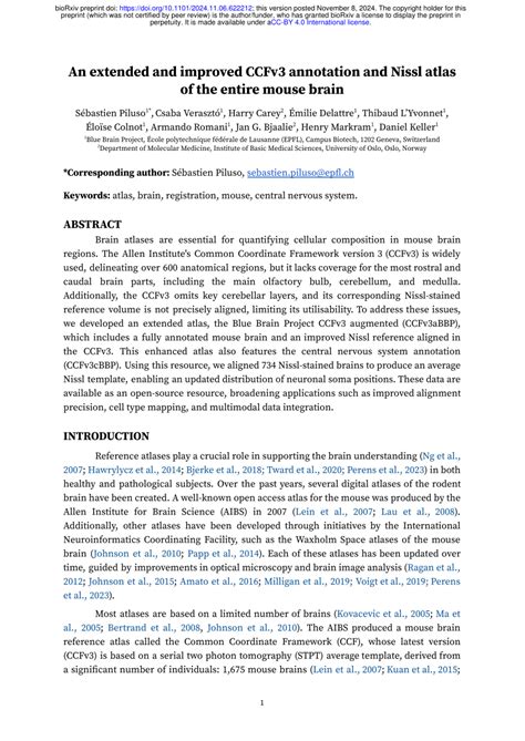 pdf an extended and improved ccfv3 annotation and nissl atlas of the