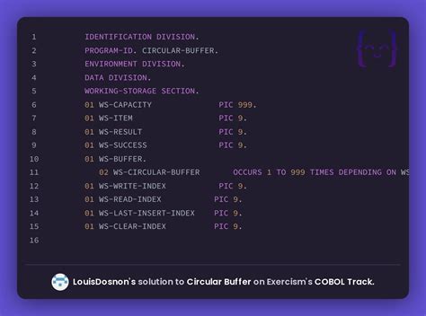 Louisdosnons Solution For Circular Buffer In Cobol On Exercism