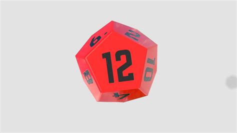 3d Dice D12 Game Ready Pbr Low Poly Turbosquid 1754028
