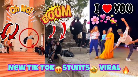 Tik Tok Stunts On Public Reaction🤯 Flips In Public Girls Reaction😍