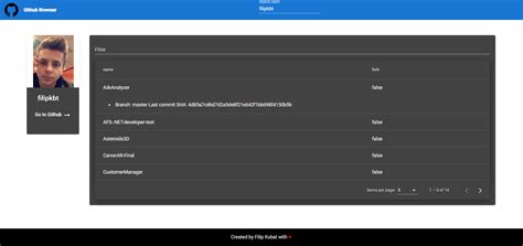 Github Filipkbtgithub Browser Angular 9 Web Application Which