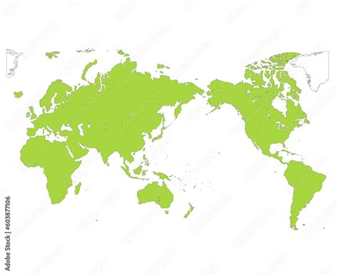 シンプルな世界地図のイラスト Illustration Stock Adobe Stock