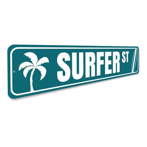 Surfers Street Sign 3 X 13 Inches Surf Shop Sign Design Surfs Up