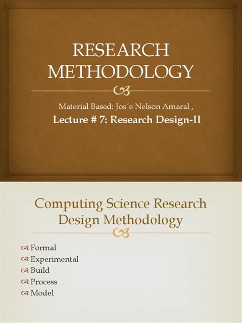 Research Methodologies In Computing Science Pdf System Computer Science