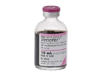 Nr Venofer Inj 20mgml 10ml Sdv 5bx