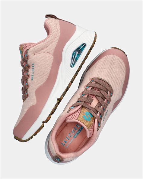 Skechers Uno Lage Sneakers Voor Dames Roze Nelsonnl