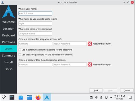 Arch Linux Gui Install Posetke