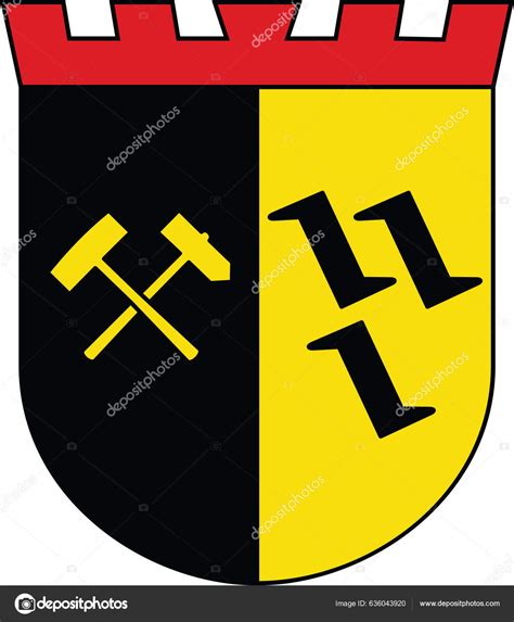 Official Coat Arms Vector Illustration German Town Gladbeck Germany