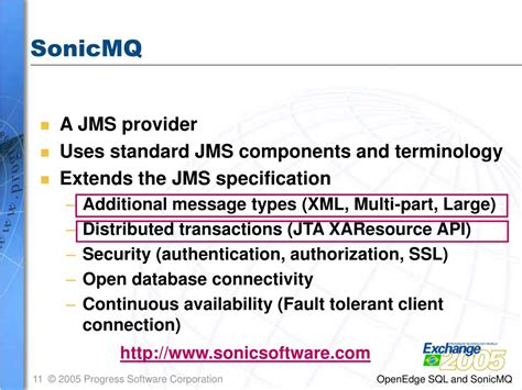 Ppt Openedge® Sql And Sonicmq® Using Jms With Sql Applications