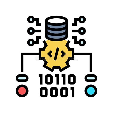 Source Code Management Color Icon Vector Illustration Stock
