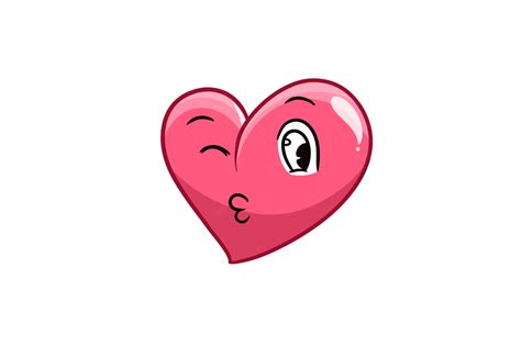 Valentine Sticker Pink Love Emoticon Graphic By Purplebubble · Creative