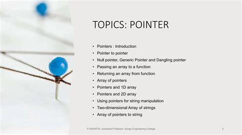 Pointers And Array Pointer And String Pptx