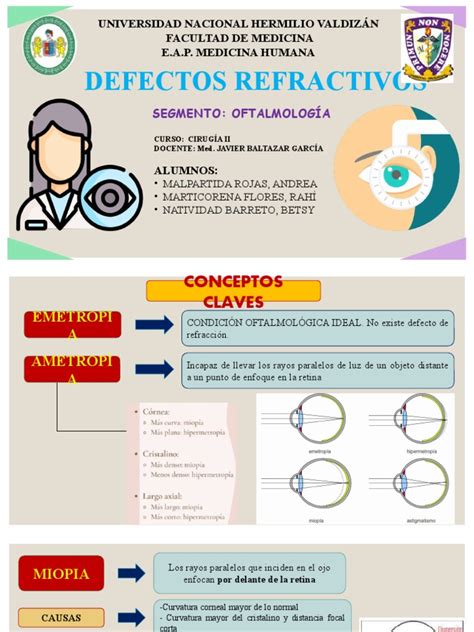 Defectos Refractivos Pdf Ojo Humano Sistema Visual