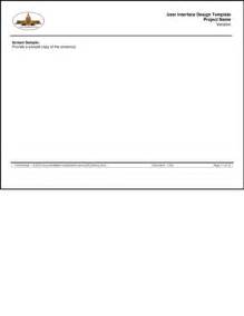 Sdlcforms User Interface Design Template