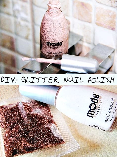 DIY Rose Gold Glitter Nail Polish GLAM FAB HAPPY
