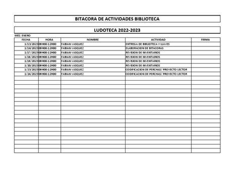 Bitacora Personal Pdf