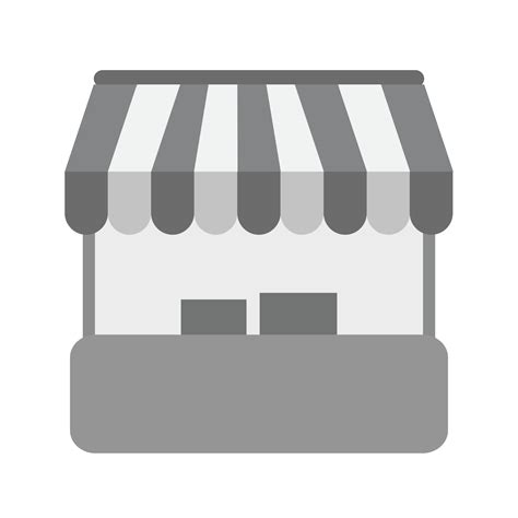Stall Flat Greyscale Icon Vector Art At Vecteezy