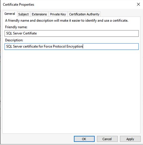 Install A Certificate On Microsoft Sql Server And Enable Protocol Encryption Automated Vision